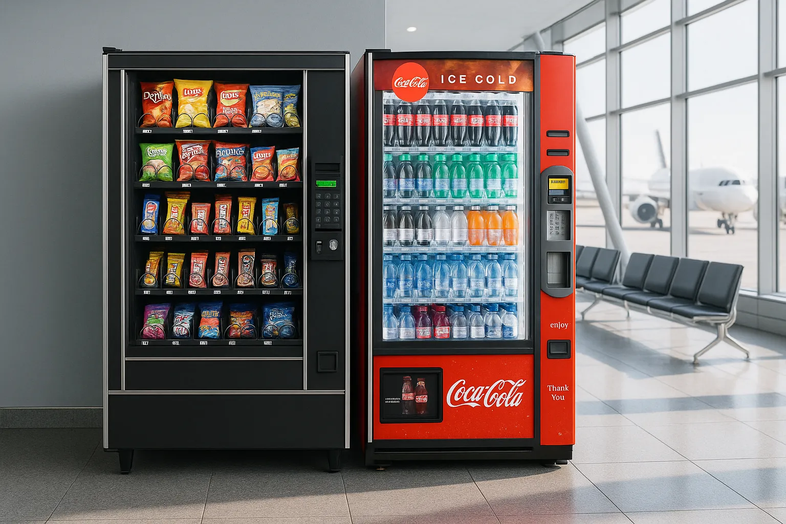 Smart Airport Vending Machines with Cashless Technology